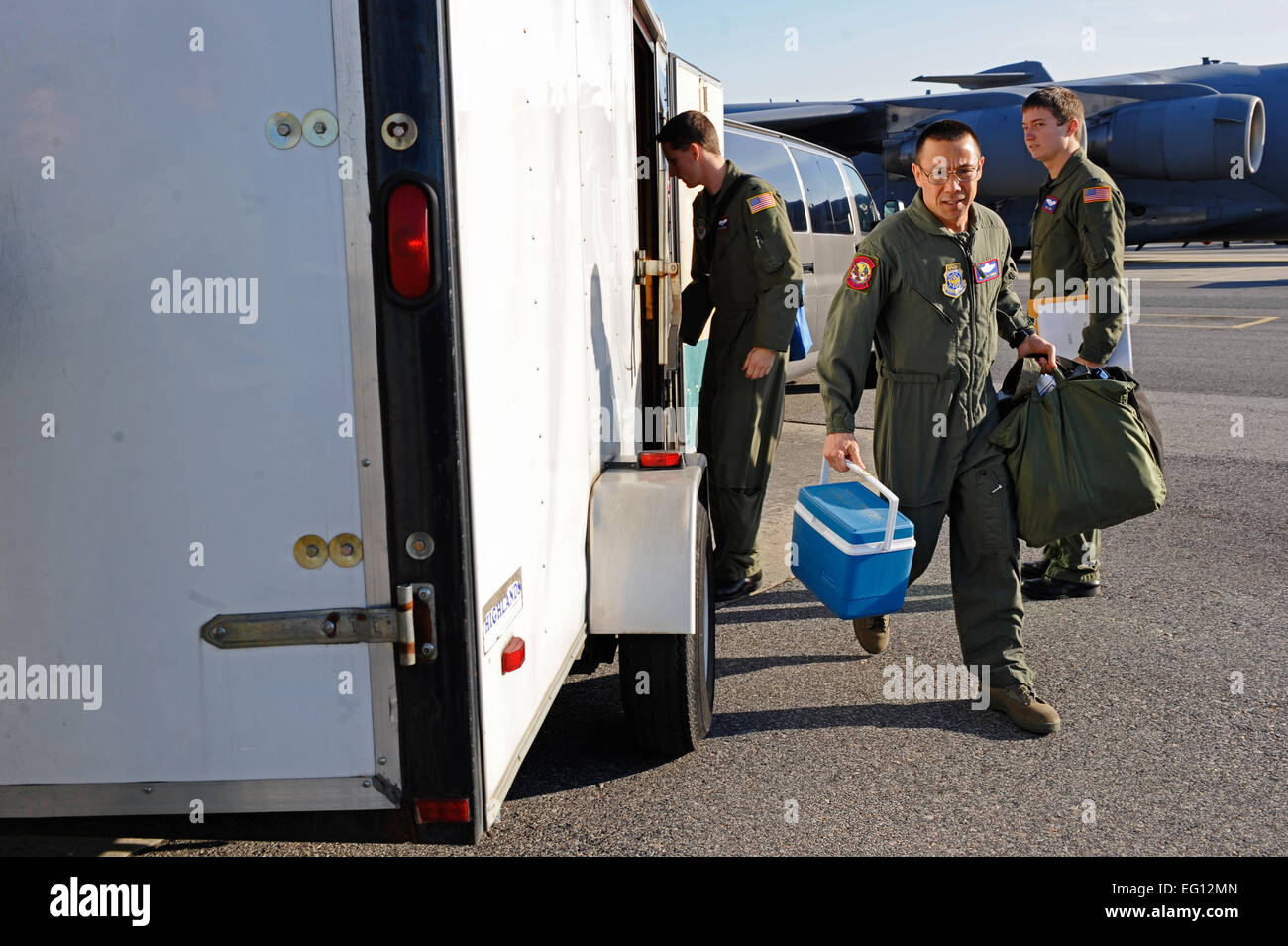 U.S. Air Force Chief Master Sgt. D.J. Dibibar from the 15th Airlift ...