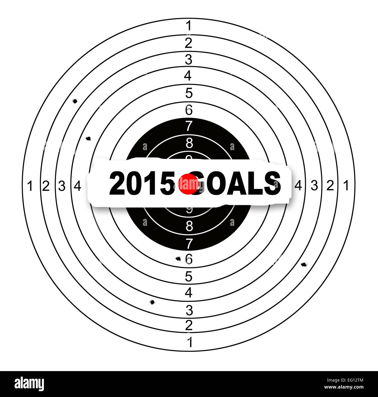 Shooting target with word 2015 goal made in 2d software Stock Photo - Alamy
