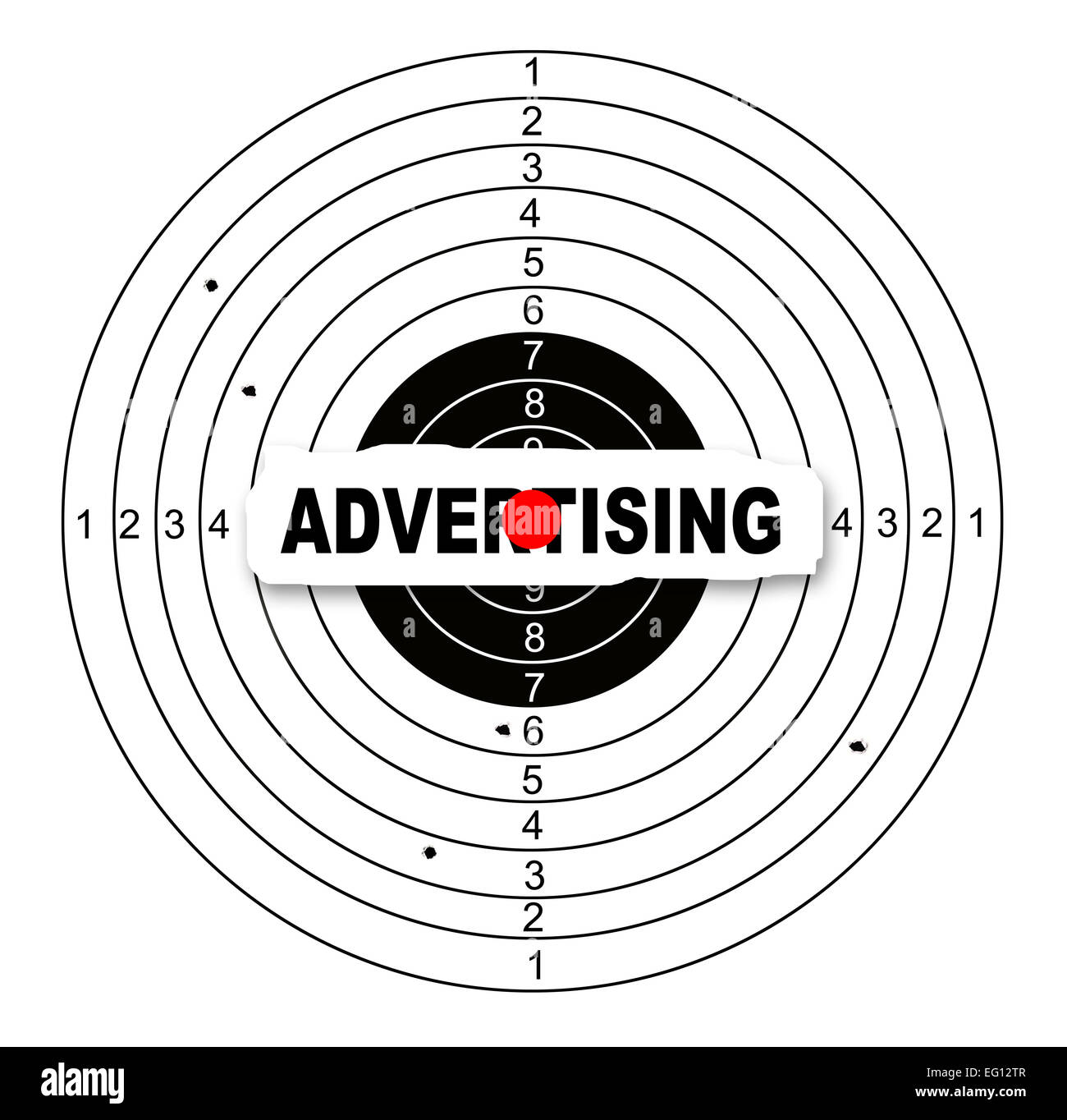 Shooting target with word advertising made in 2d software Stock Photo ...