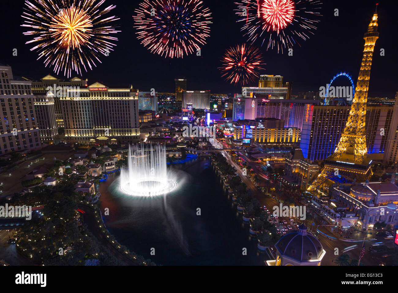 Las vegas fireworks bellagio hi-res stock photography and images - Alamy