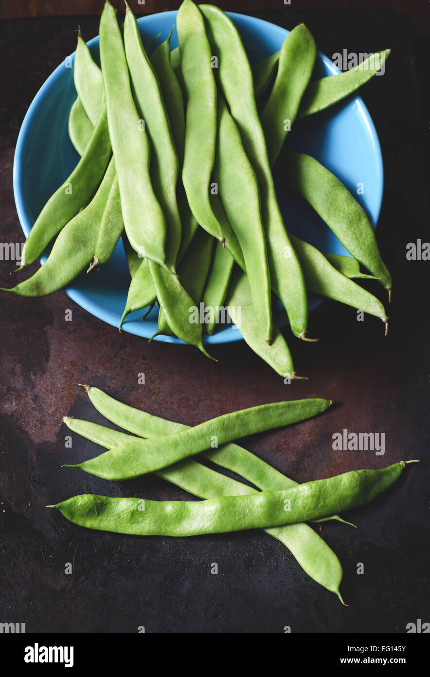 Flat green beans hi-res stock photography and images - Alamy