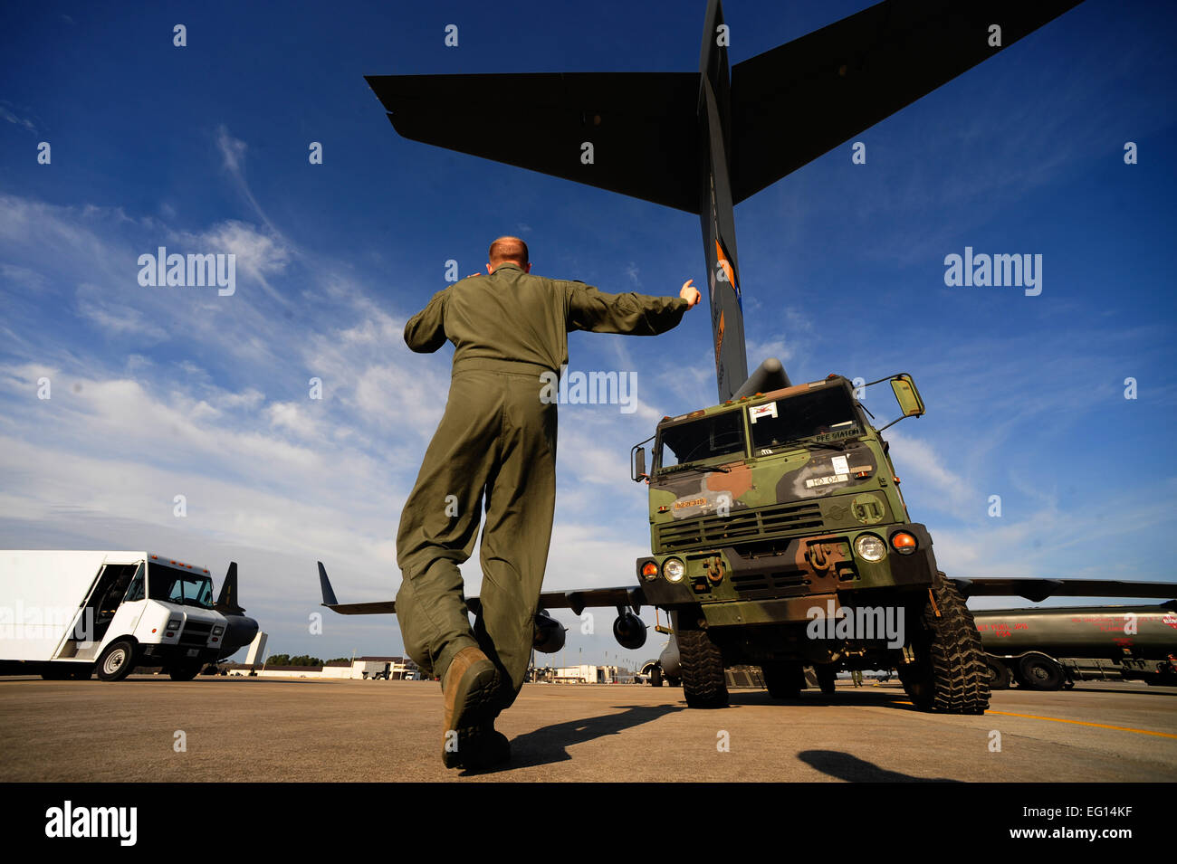 Staff Sgt. Eric Morris a loadmaster with the 4th Air Lift Squadron at ...