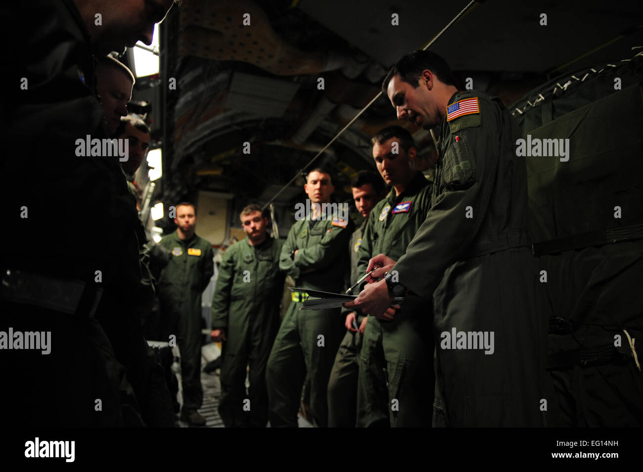 U.S. Air Force Maj. Jason Kirkland right, a C-17 Globemaster III pilot ...