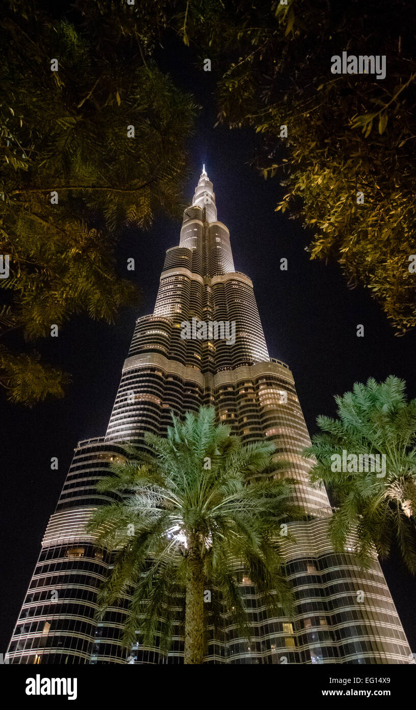 Burj Khalifa at Night Stock Photo - Alamy