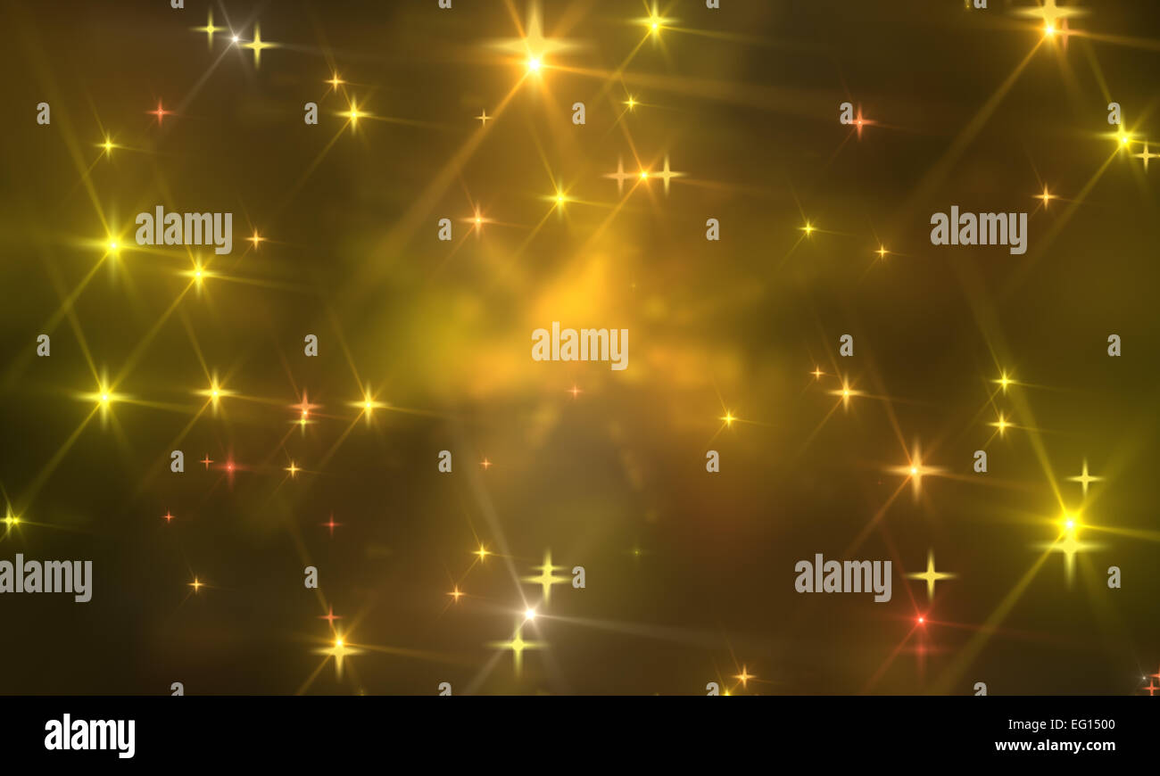 star with lens flare and bokeh effect made in 3d software Stock Photo ...