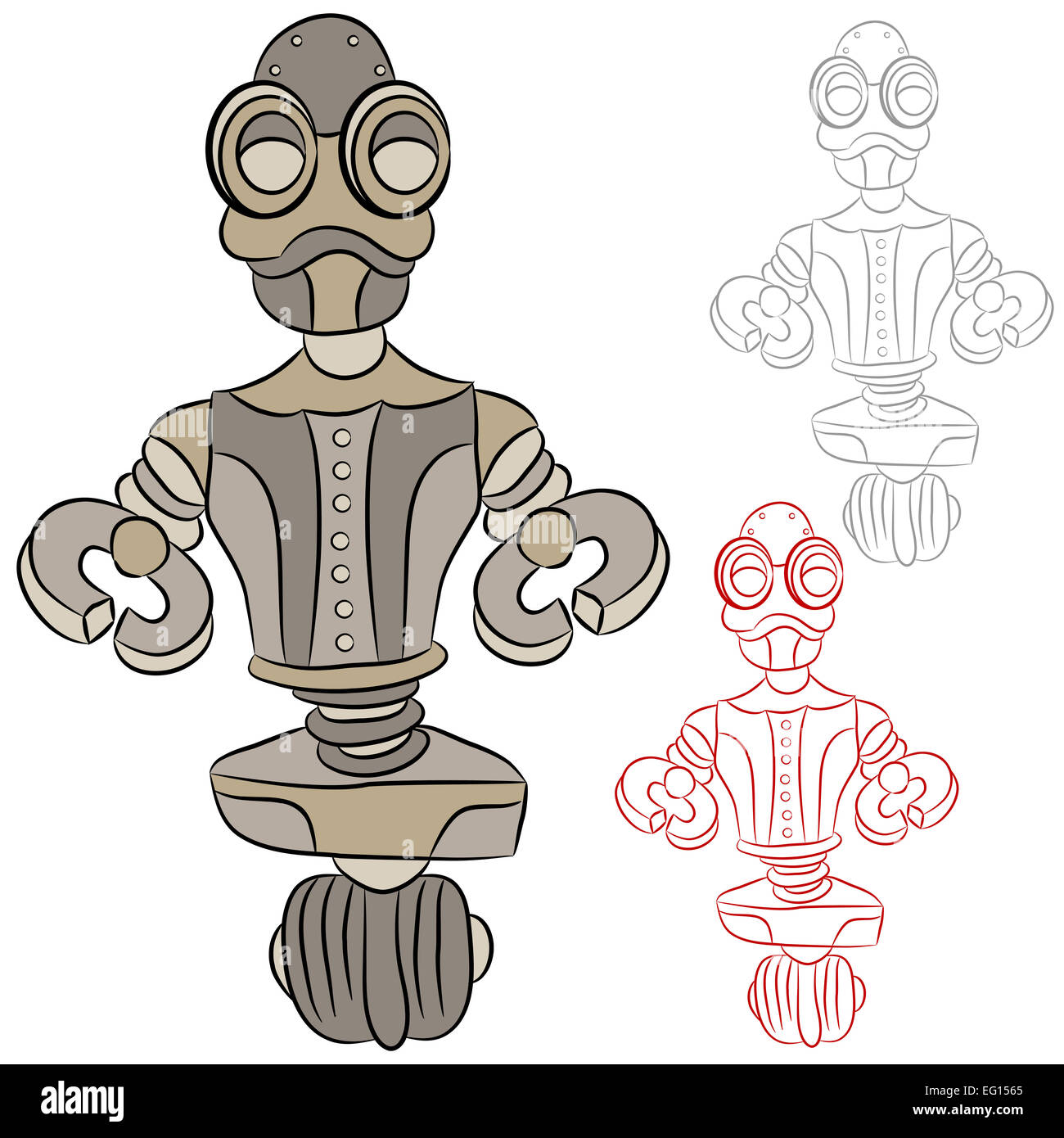 Cartoon image service man Cut Out Stock Images & Pictures - Alamy