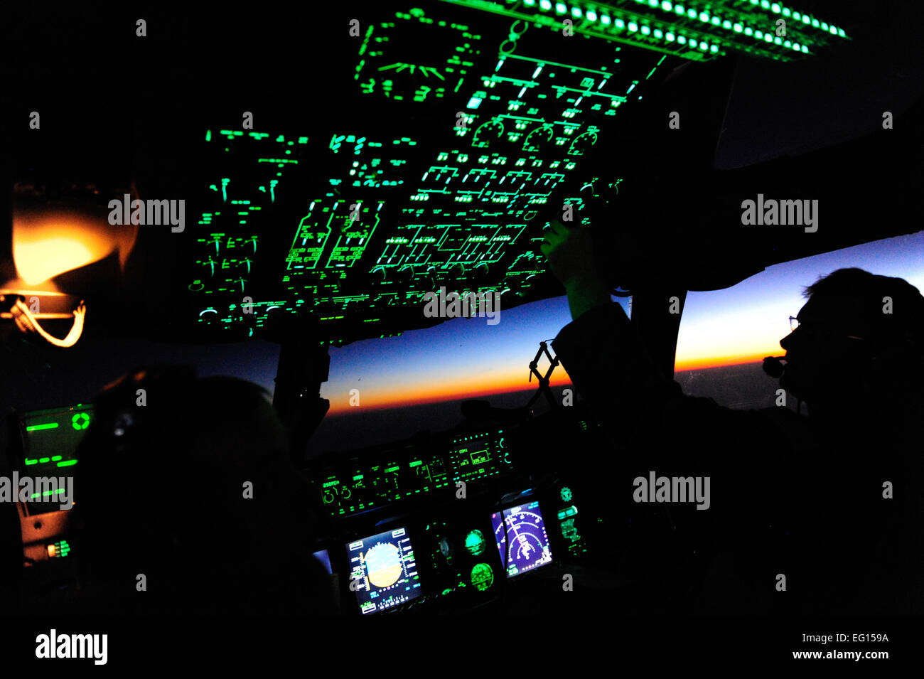 U.S. Air Force Capt. Christopher Slauson left, and Capt. Kit Conn, C-17 ...