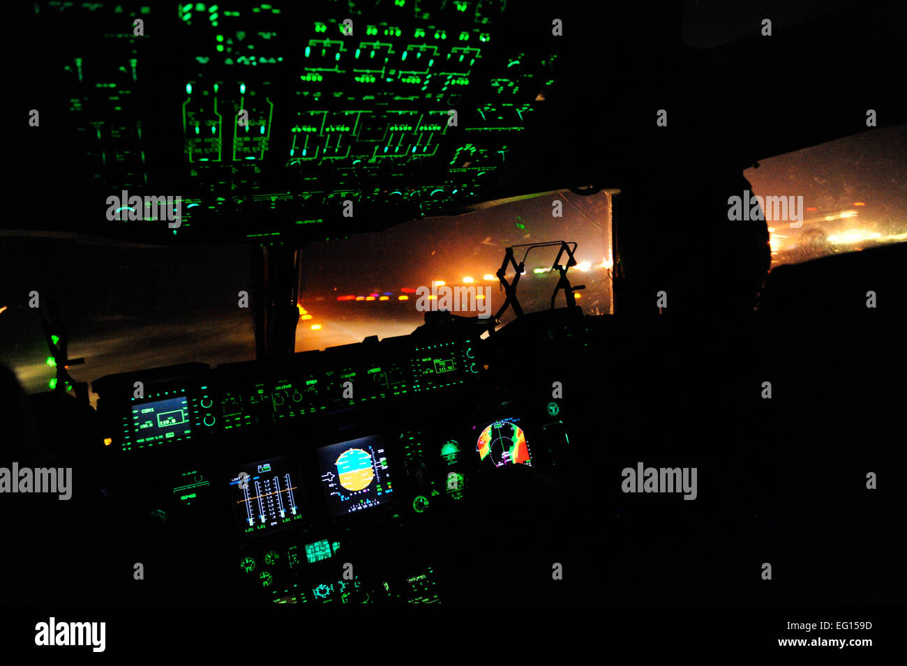 U.S. Air Force Capt. Christopher Slauson left, and Capt. Kit Conn, C-17 ...