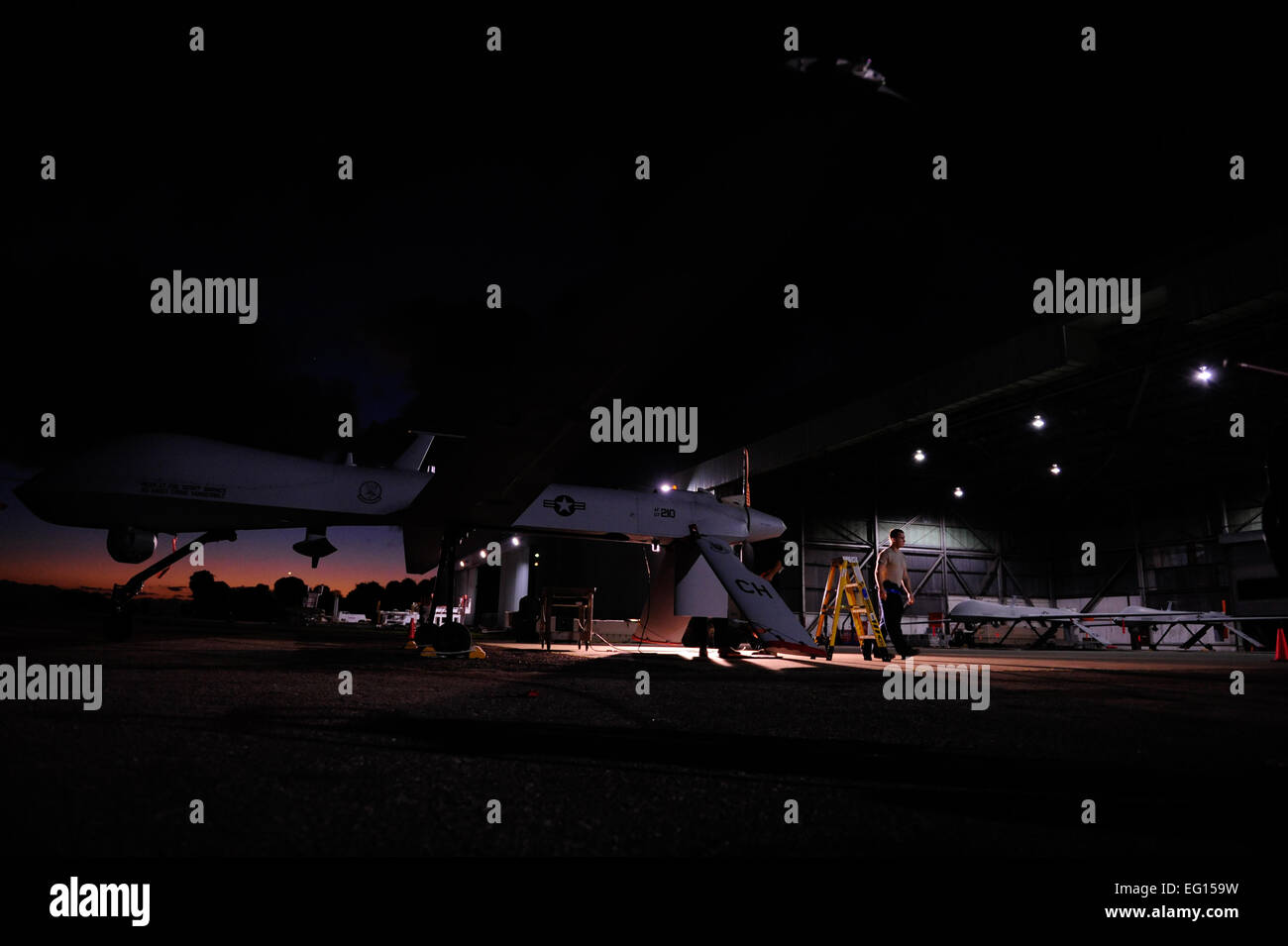 U.S. Air Force Senior Airman Nick Skrock, 432nd Aircraft Maintenance Sq ...