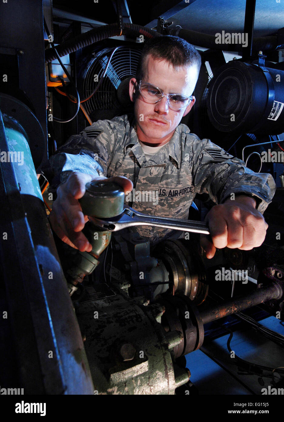 U.S. Air Force Staff Sgt. Gerald Marvel, an aerospace ground equipment ...