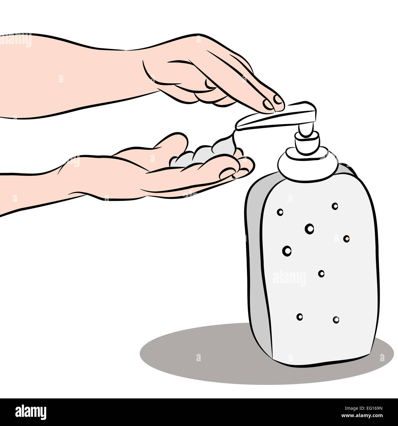 Sanitize your hands clip art hi-res stock photography and images - Alamy
