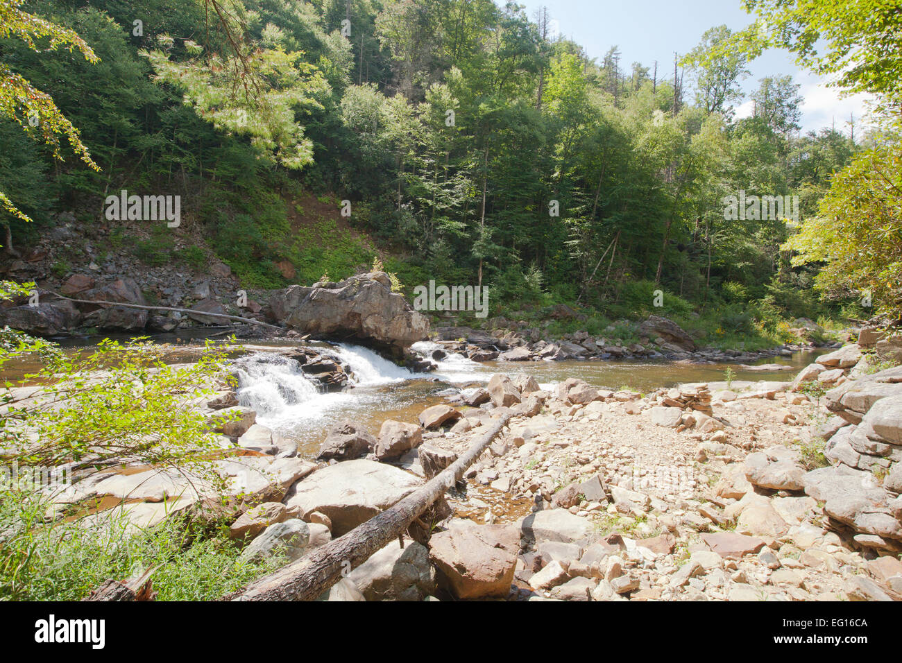 A scenic view along the Linville River in North Carolina Stock Photo ...