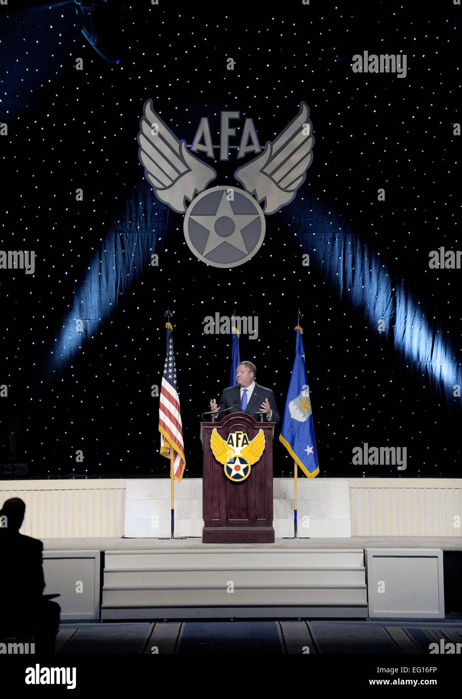 Secretary of the Air Force Michael Donley delivers his keynote speech ...