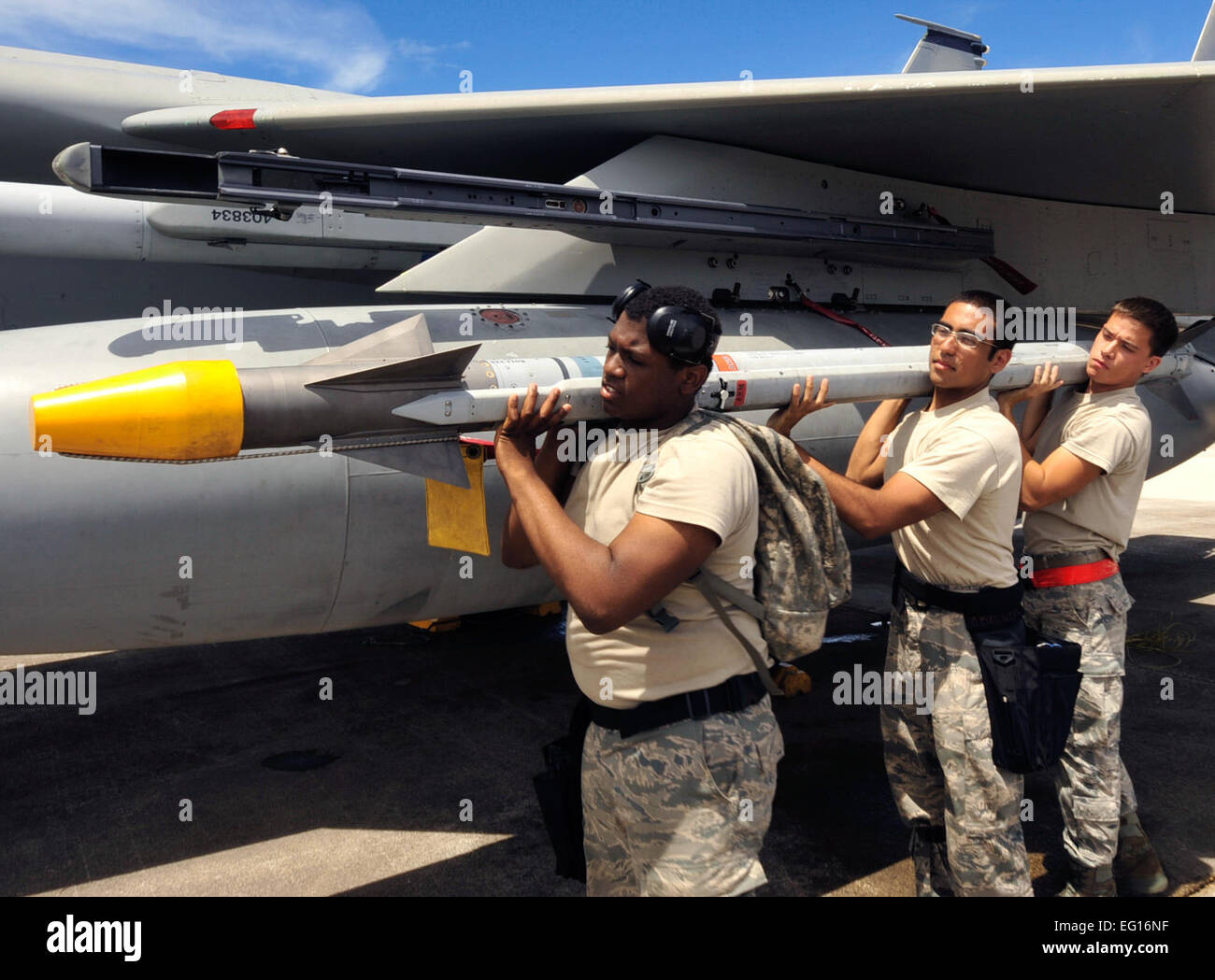 Weapons armament specialists Airman First Class De’Marcus Kirby and ...