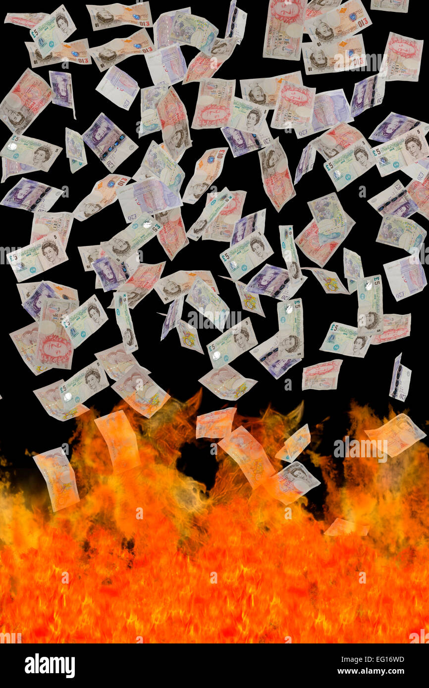 Money falling uk hi-res stock photography and images - Alamy