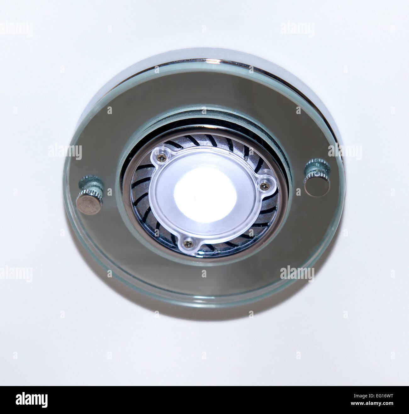 cut out image of an energy saving led downlight Stock Photo - Alamy