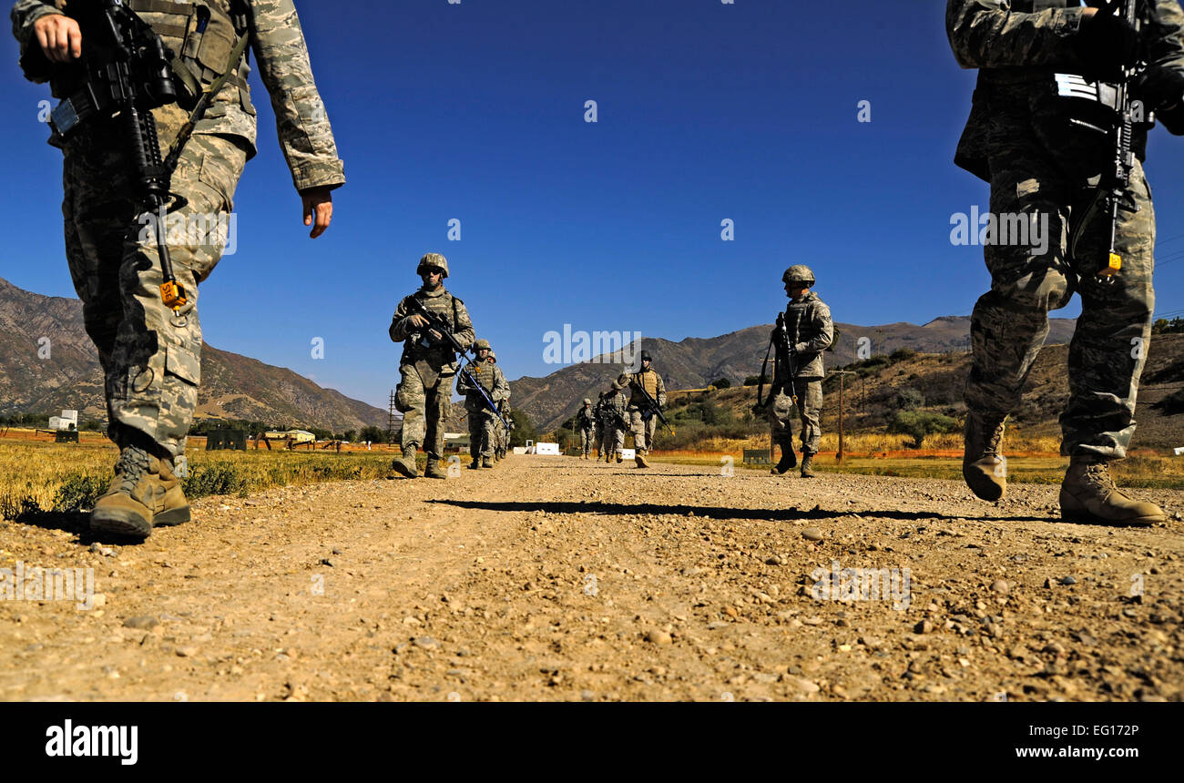 Airmen with the 75th Security Forces Squadron and the 2d Combat Camera ...
