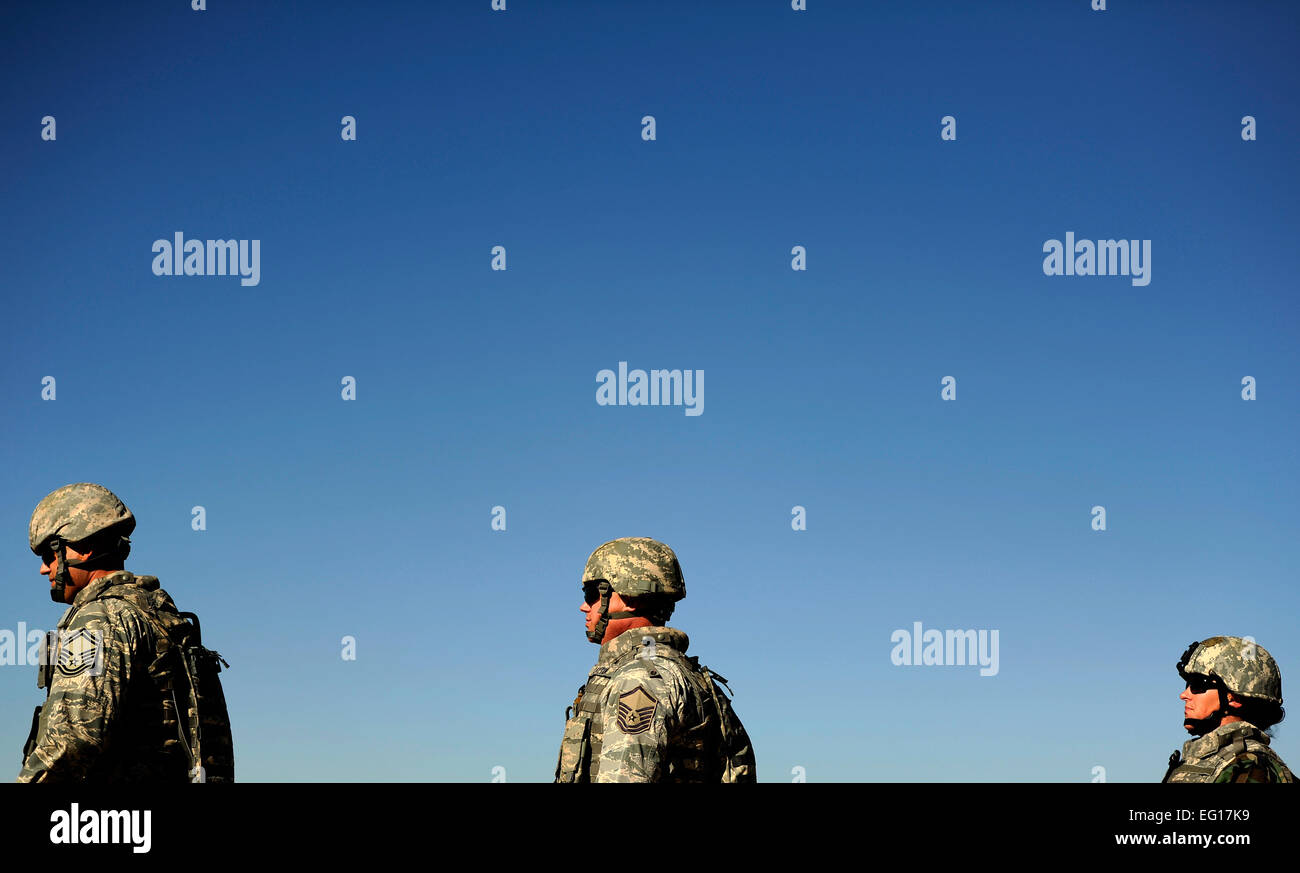 U.S. Air Force Senior Master Sgt. Patrick Poth, Master Sgt. Douglas ...