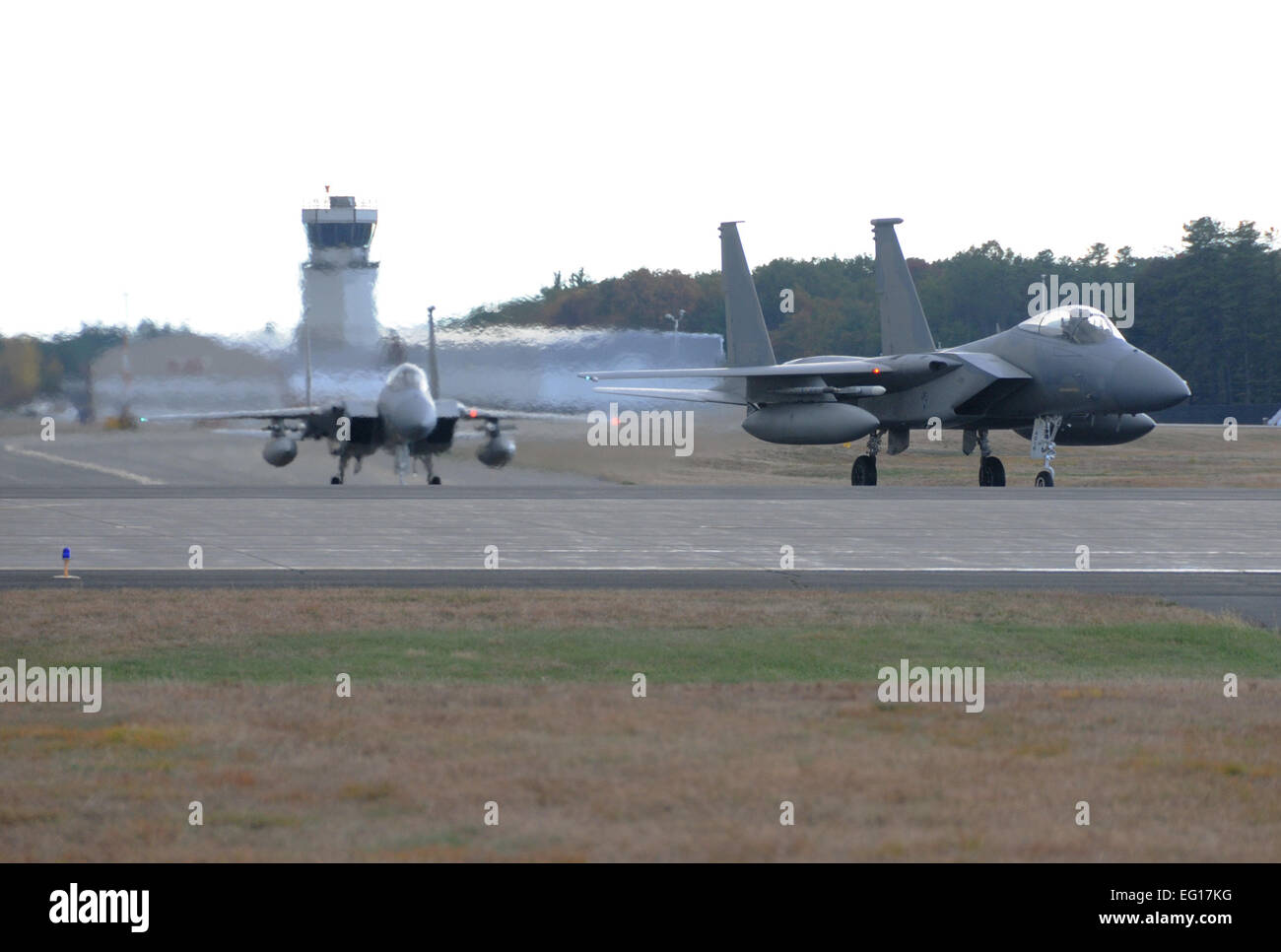 An F-15 Eagle from the 104th Fighter Wing, Massachusetts Air National ...