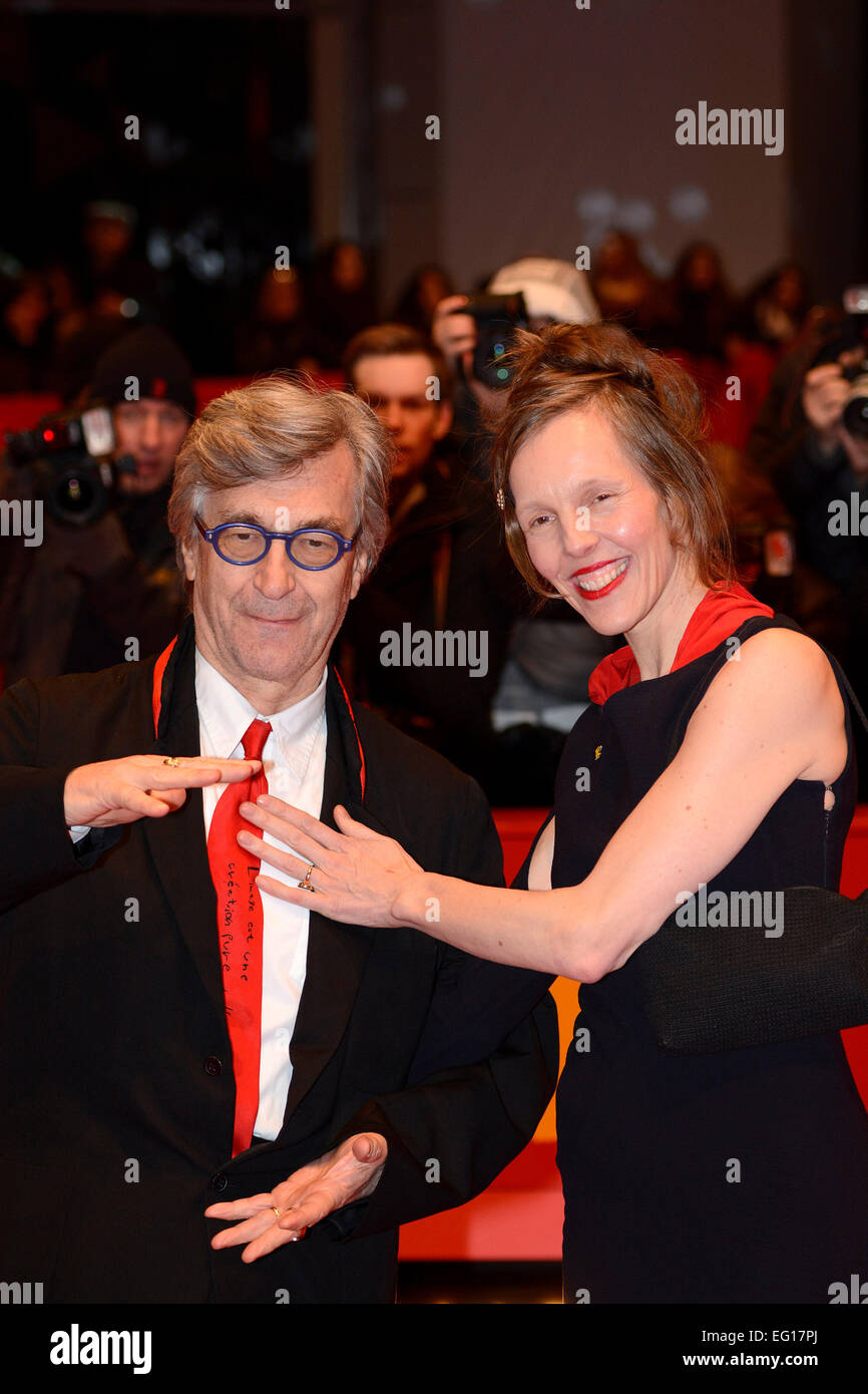 Donata and Wim Wenders attending the Honorary Golden Bear Award 2015 at ...