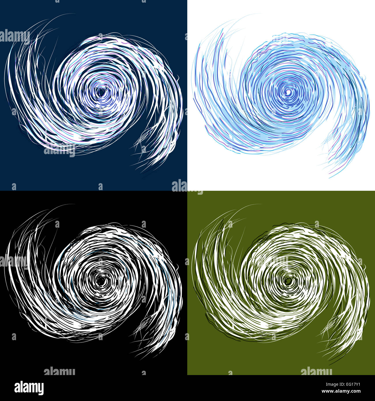 An image of a set of hurricane drawings Stock Photo - Alamy
