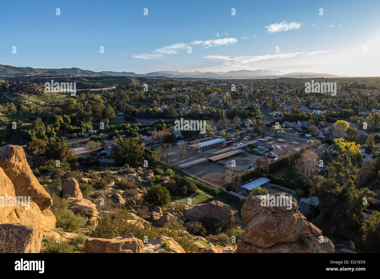 Sunrise view from Stoney Point Park in the San Fernando Valley area of ...