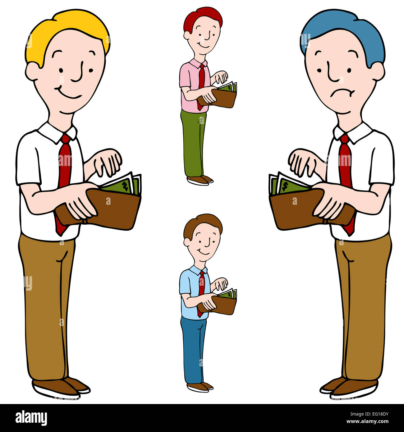 An image of a man opening his wallet Stock Photo - Alamy