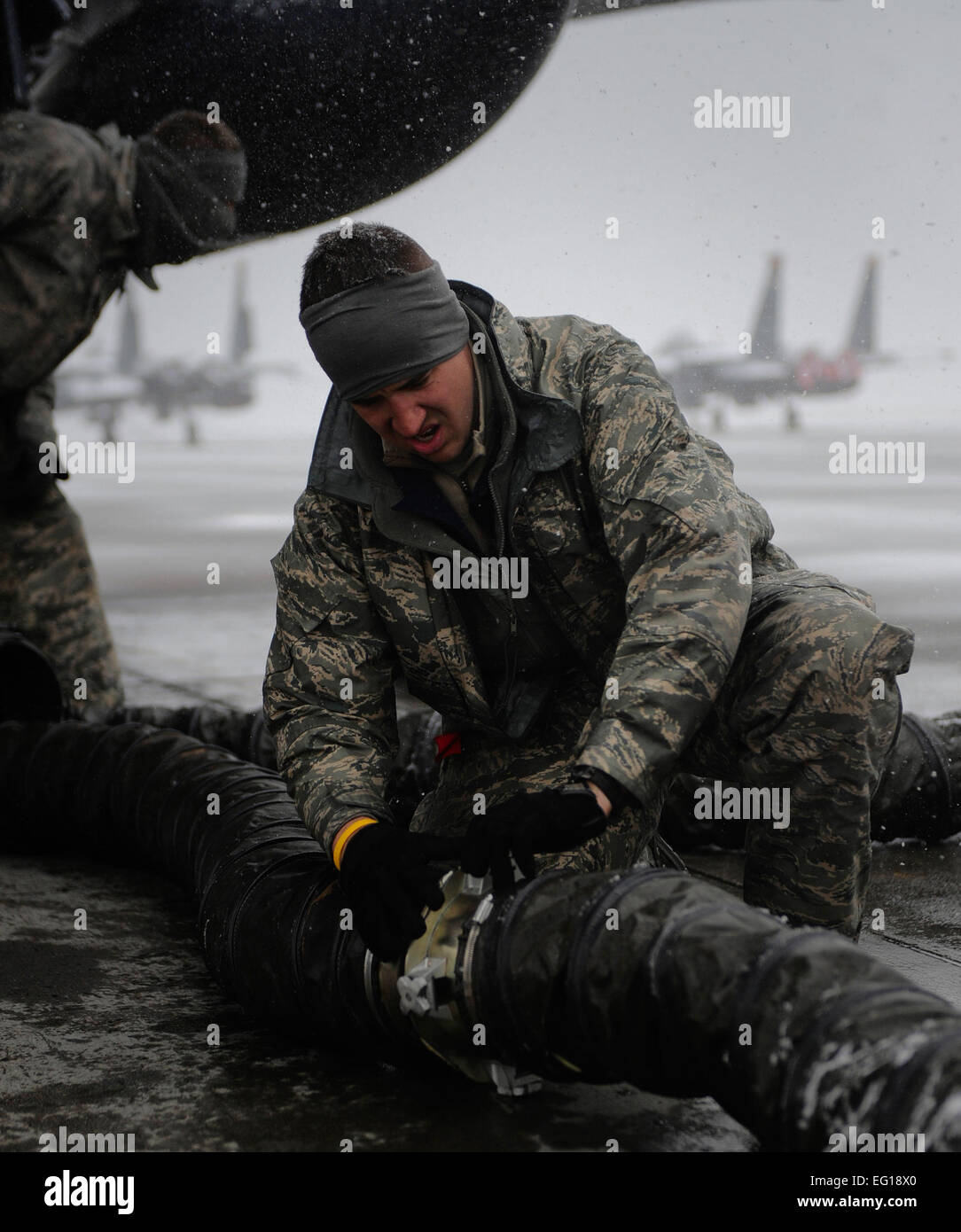 U.S. Air Force Senior Airman Joseph Dotson, a 391st Fighter Squadron ...