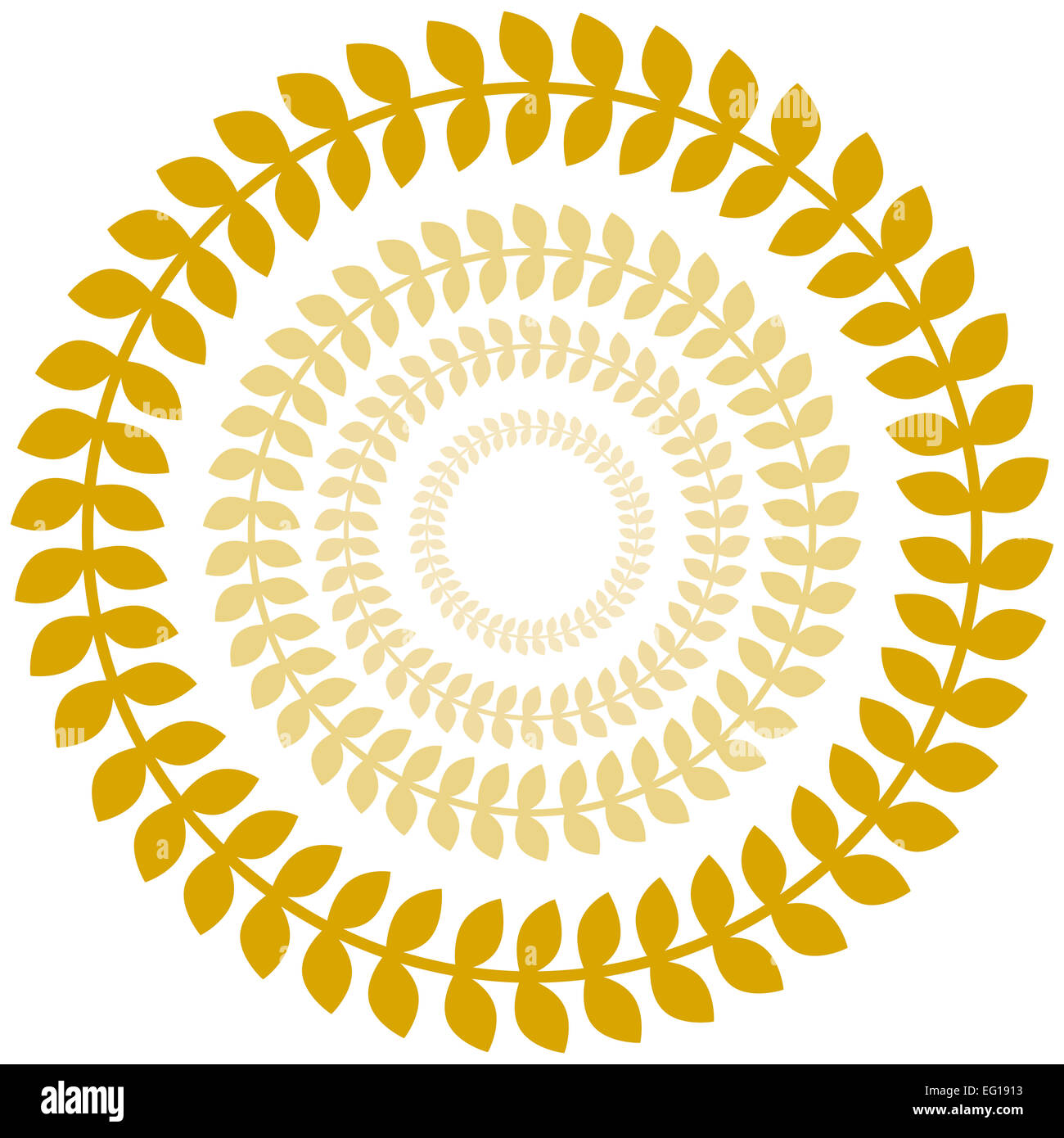 An image of a gold laurel wreath circle set Stock Photo - Alamy