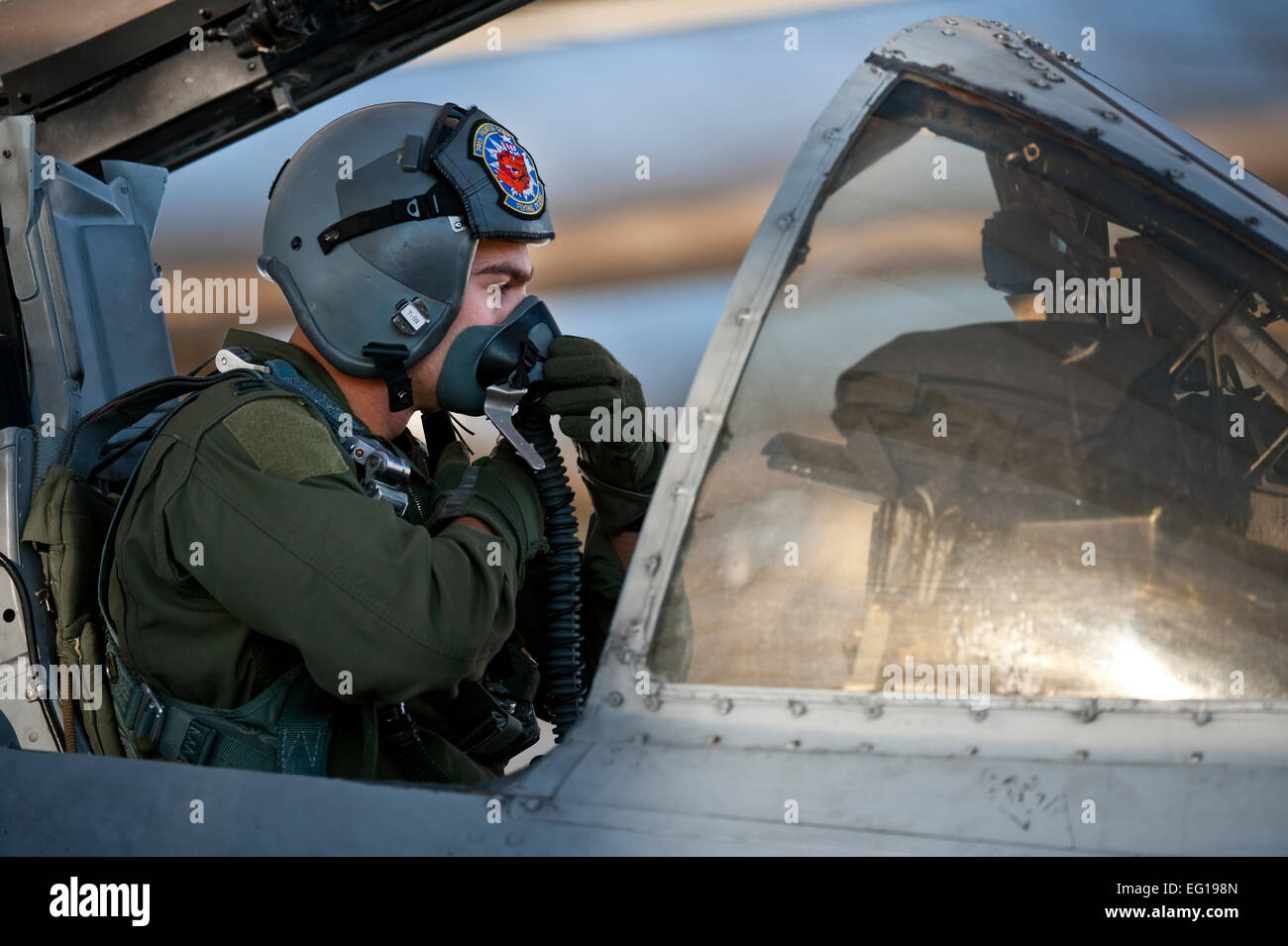 U.S. Air Force Capt. John Meyers of the 74th Fighter Squadron from ...