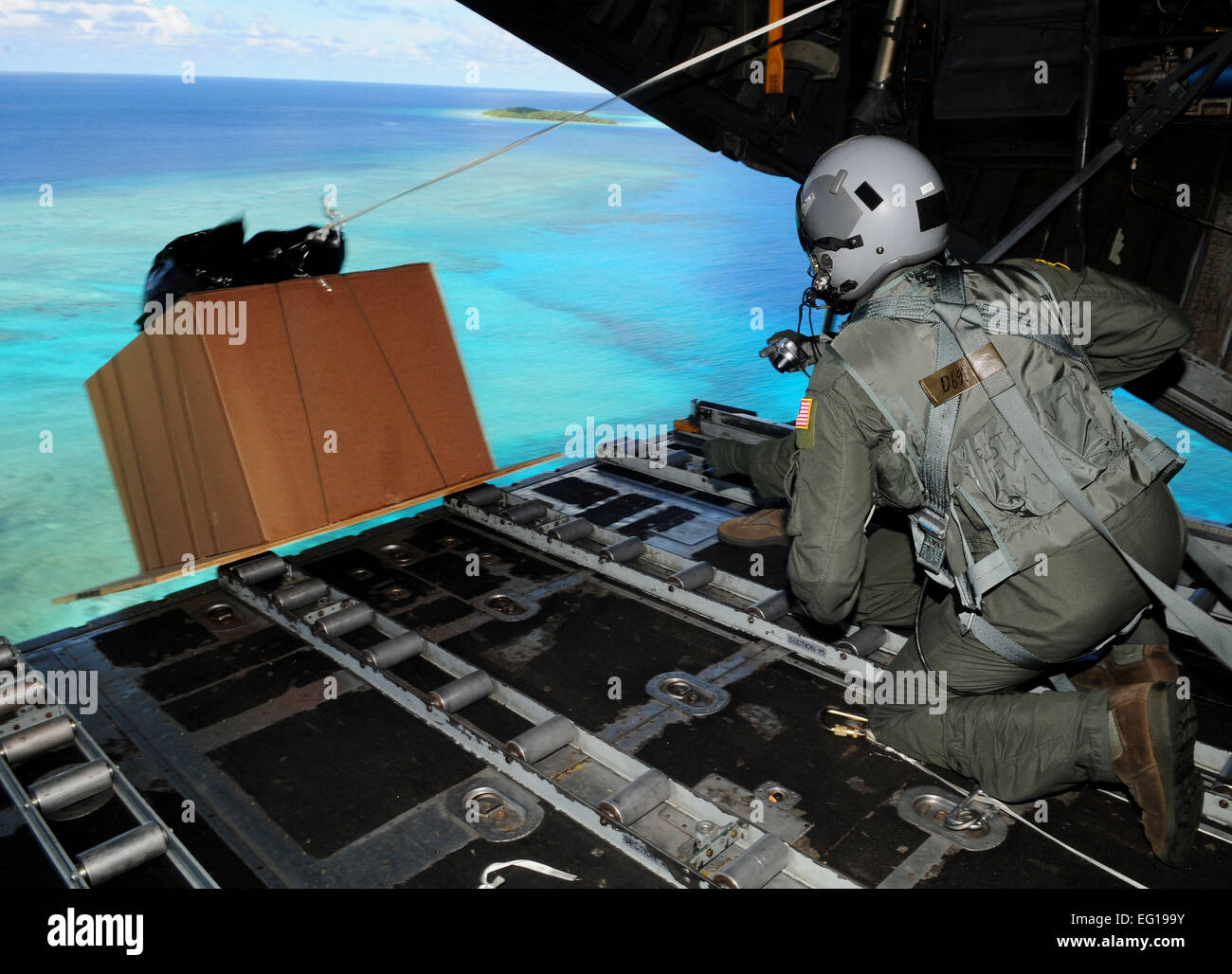 U.S. Air Force Senior Airman Joseph Doria, a 36th Airlift Squadron ...