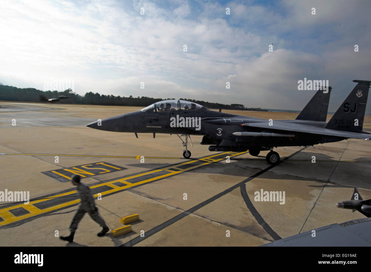 U.S. Air Force F-15E Strike Eagle aircraft from the 335th Fighter ...