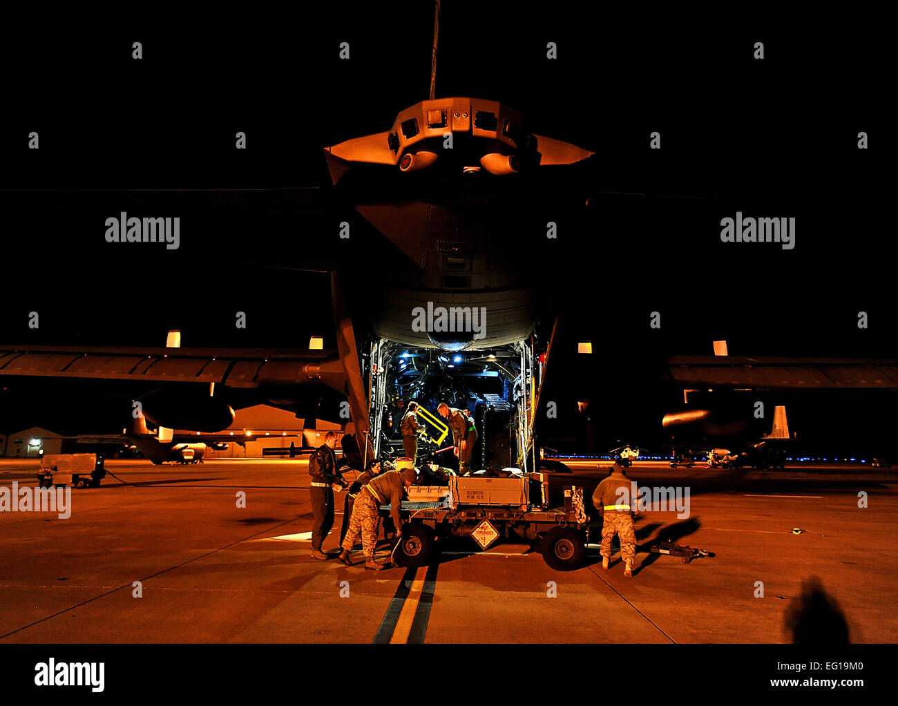 U.S. Air Force AC-130U gunship aircrew members from the 4th Special ...