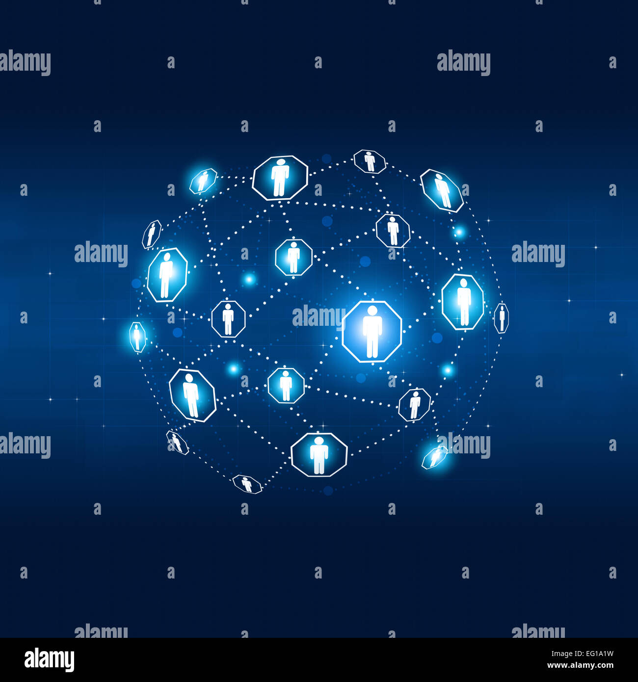 abstract technology global network communication blue background Stock ...