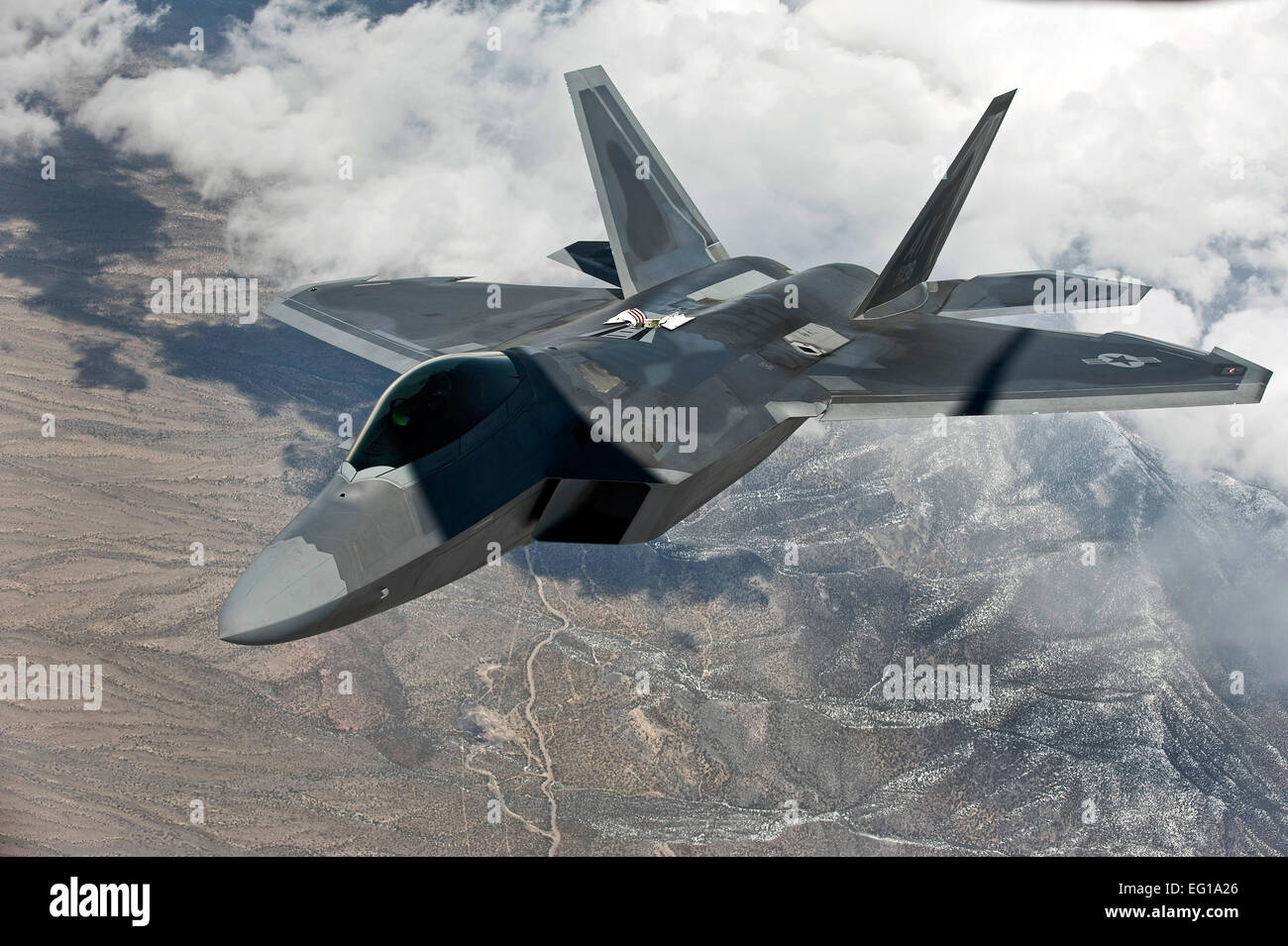 A U.S. Air Force F-22 Raptor, 3rd Fighter Wing, Elmendorf Air Force ...