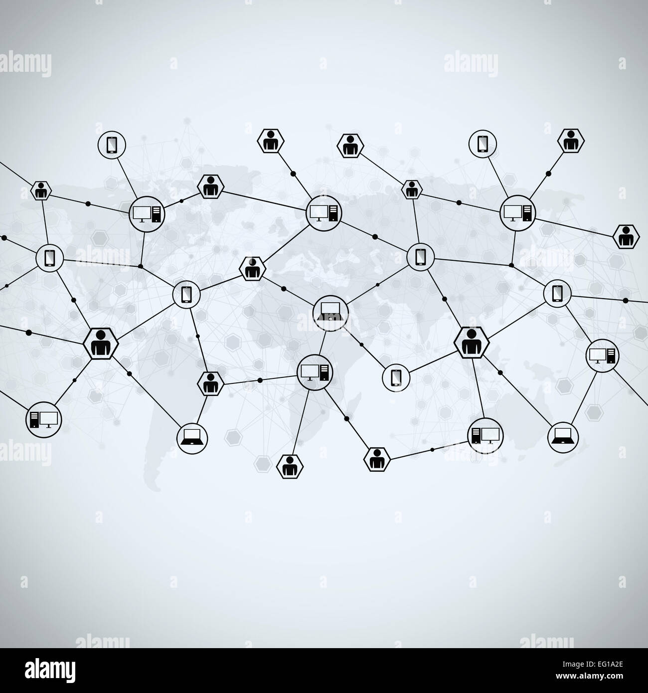 Network abstract background white hi-res stock photography and images ...