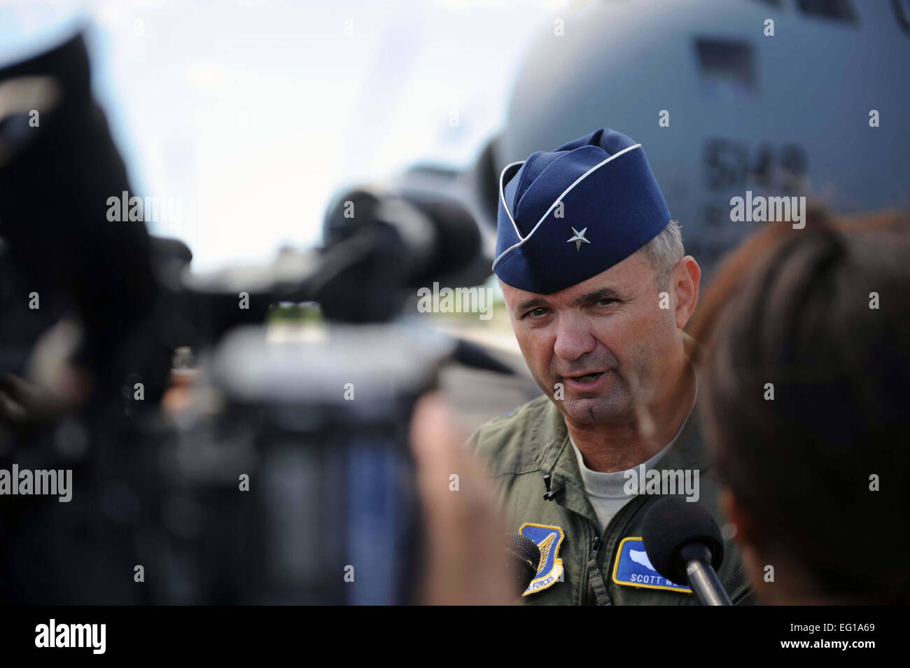 U.S. Air Force Brig. Gen. Scott West, the 13th Air Force vice commander ...