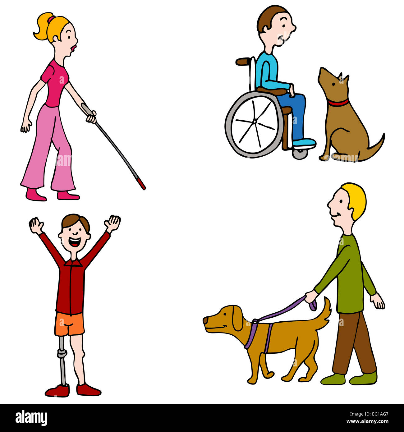 Guide for blind people Cut Out Stock Images & Pictures - Alamy