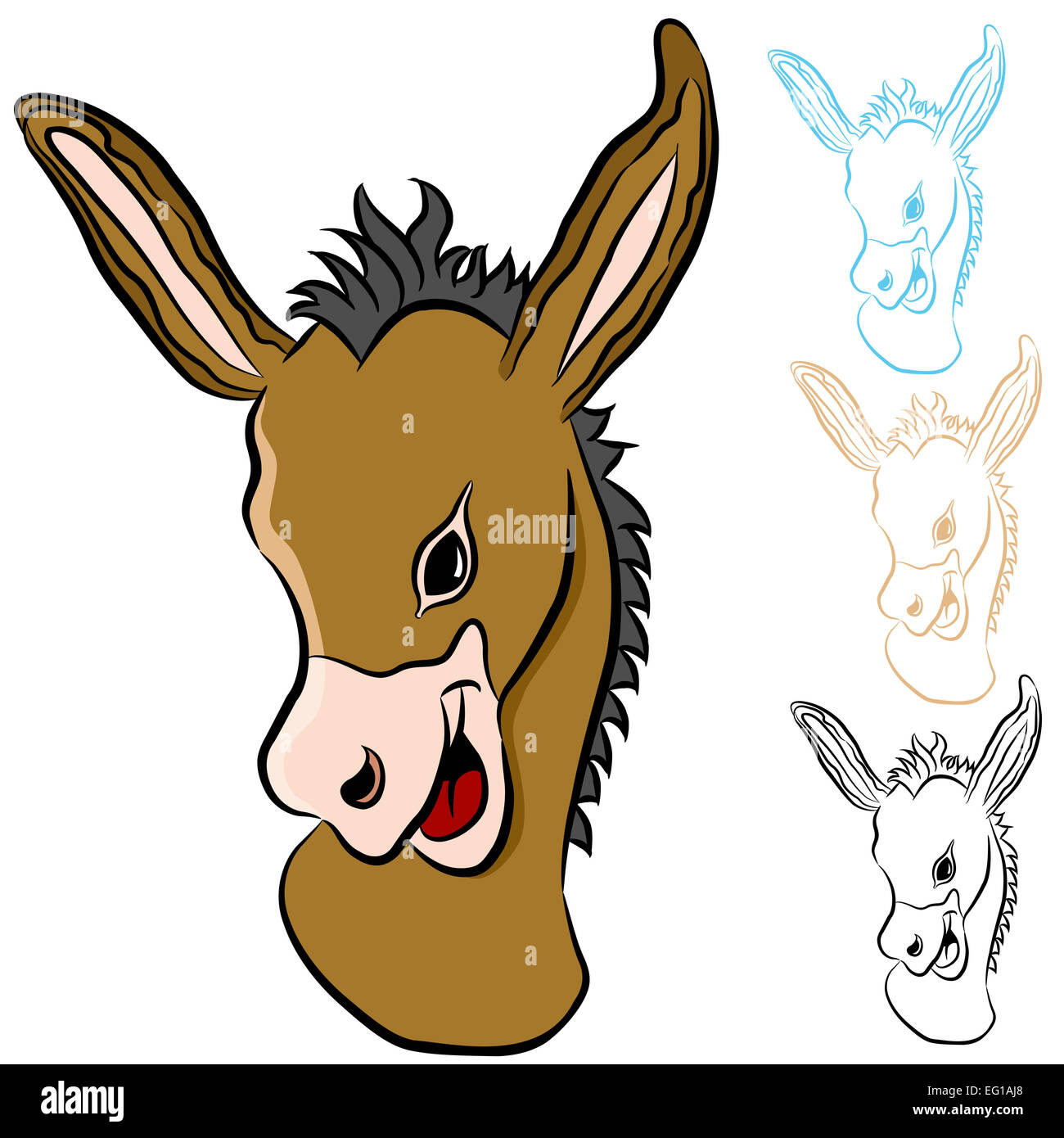 An image of a donkey head Stock Photo - Alamy