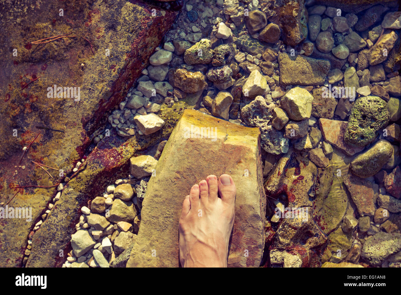 Rock stone on seaside hi-res stock photography and images - Alamy