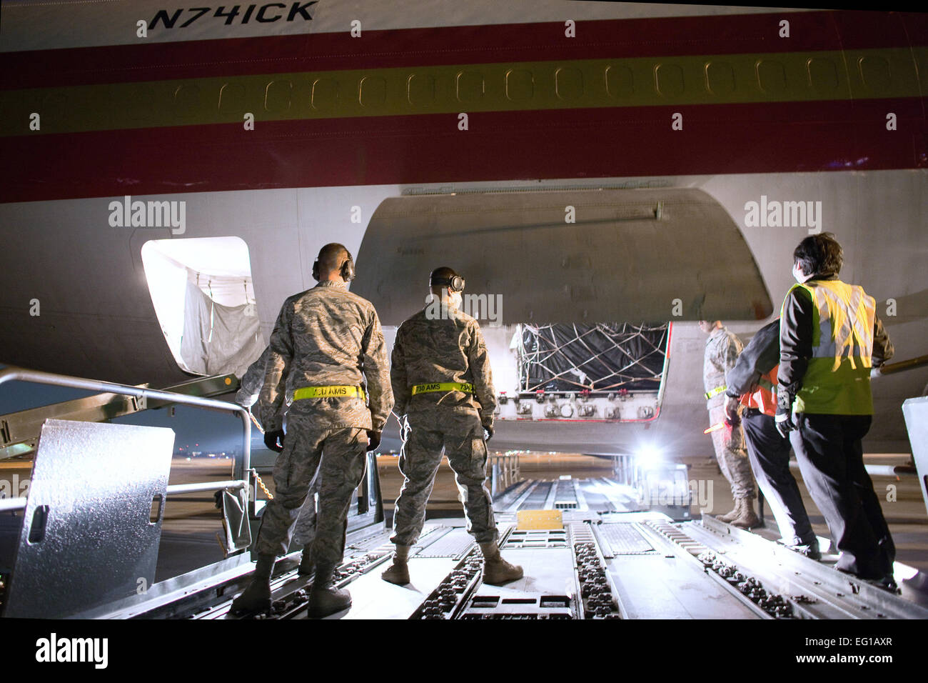 YOKOTA AIR BASE, Japan -- Members of the 730th Air Mobility Squadron ...