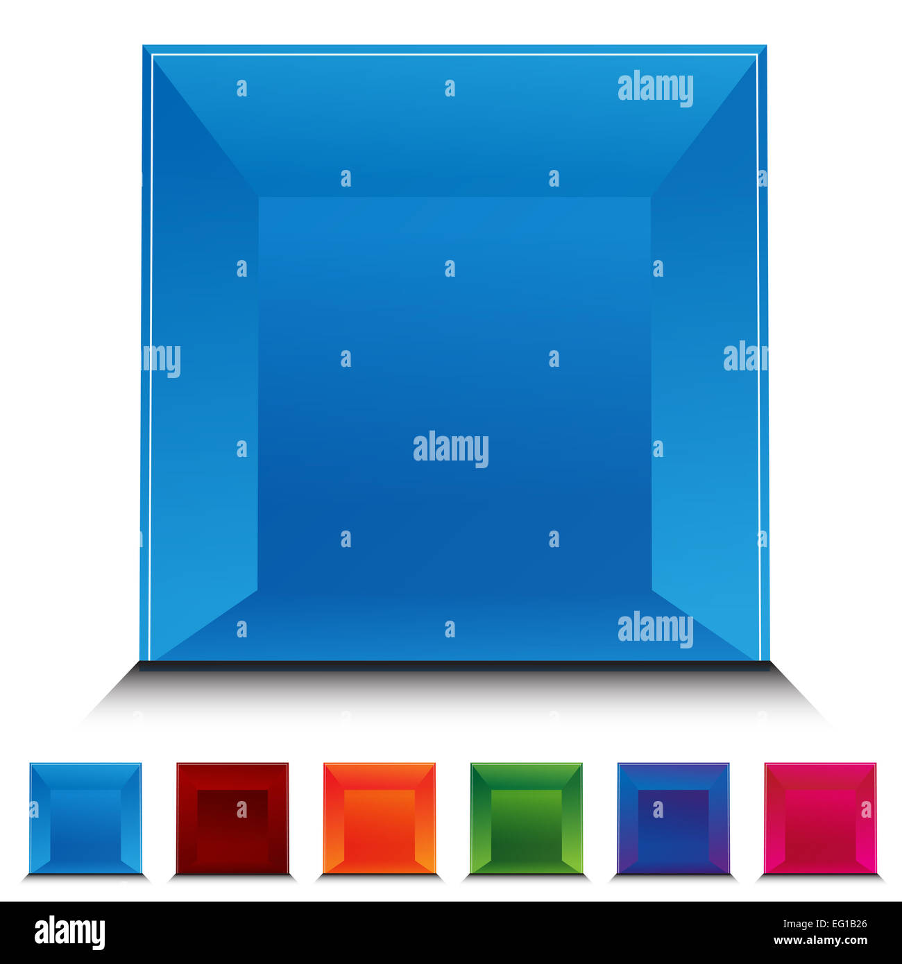 An image of a square gemstone button set Stock Photo - Alamy