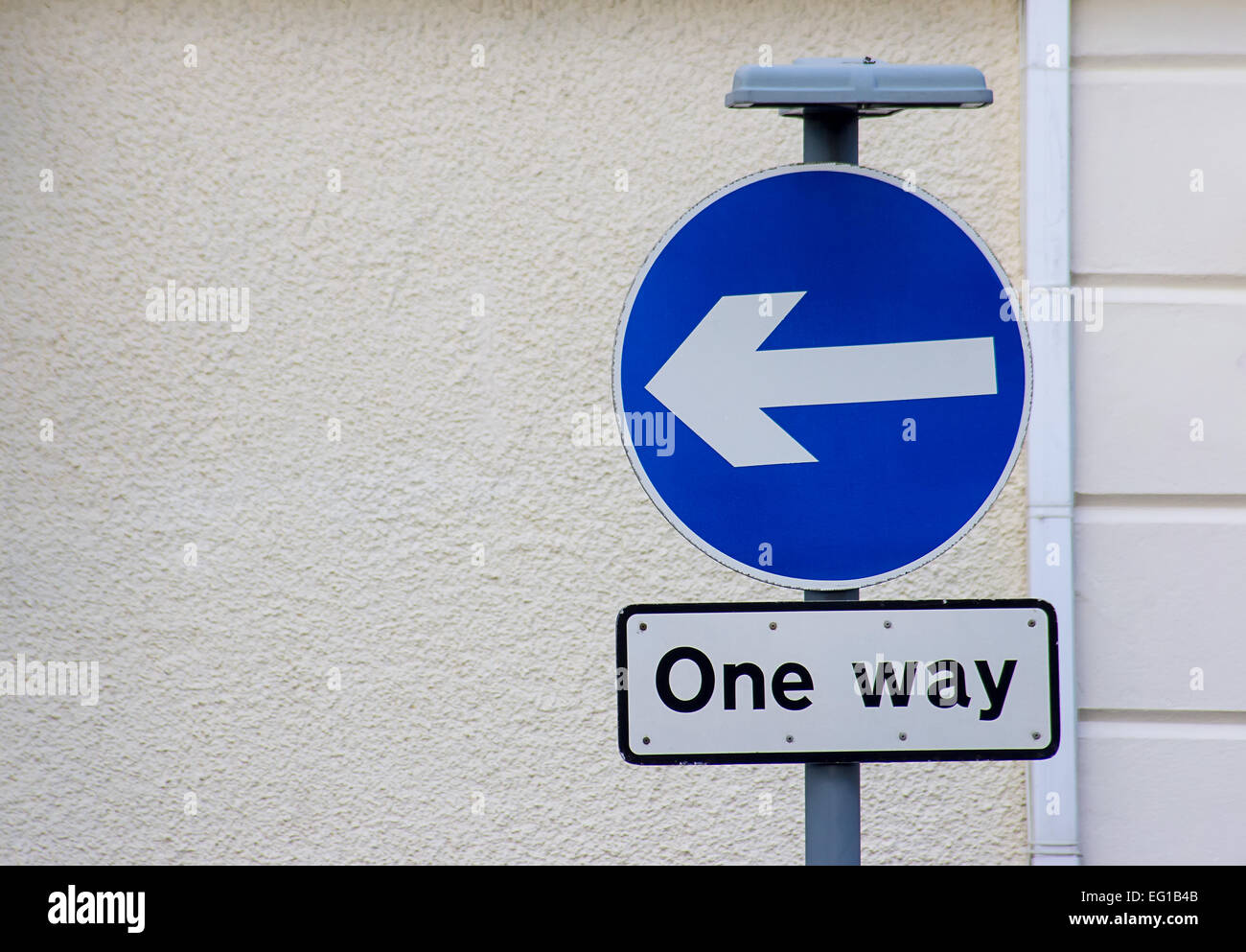 street,UK,sign,road,arrow sign,direction,one way,direction, sign,blue ...