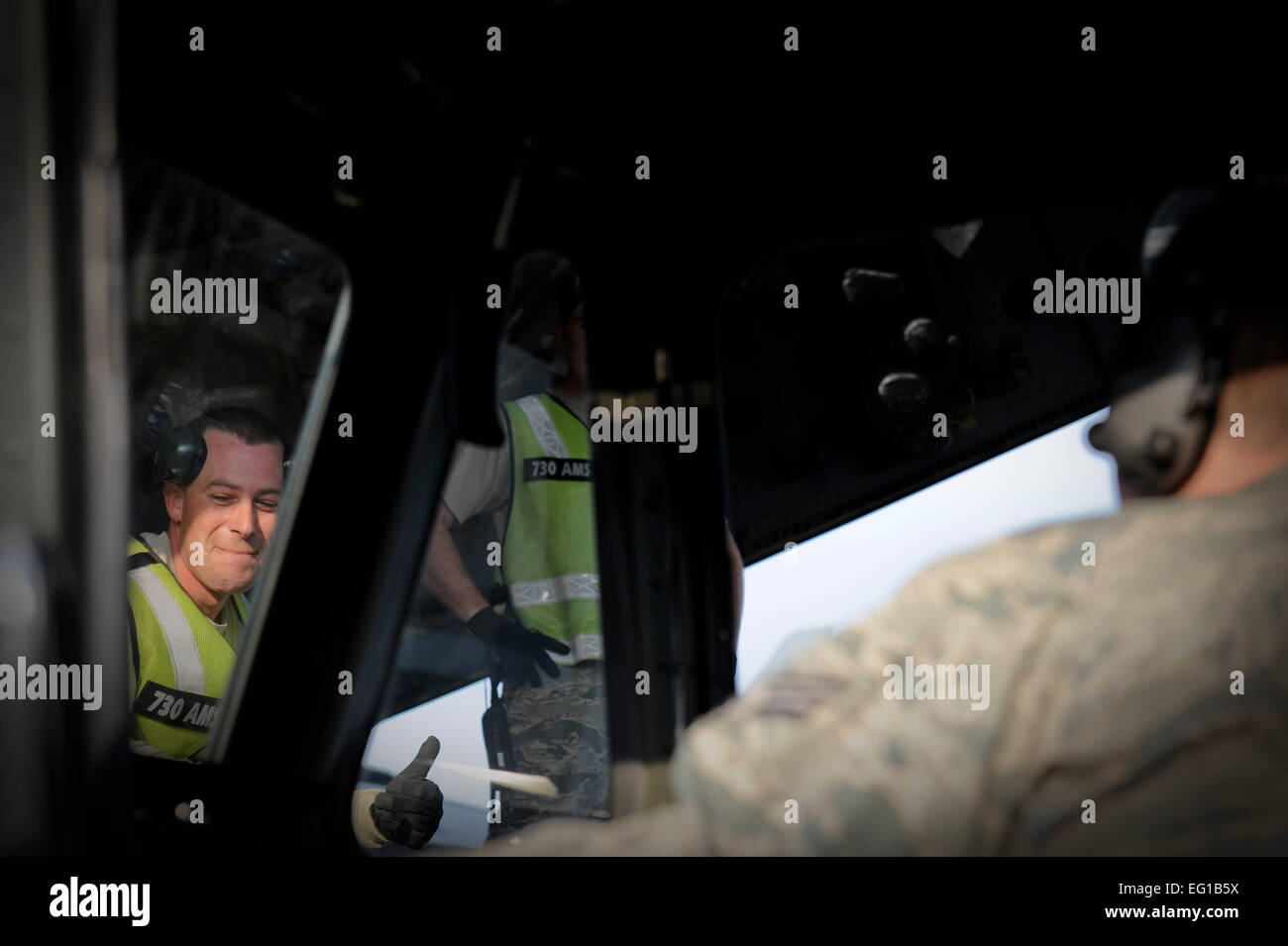 U.S. Air Force Tech Sgt. Michael Holcomb from the 730th Air Mobility ...