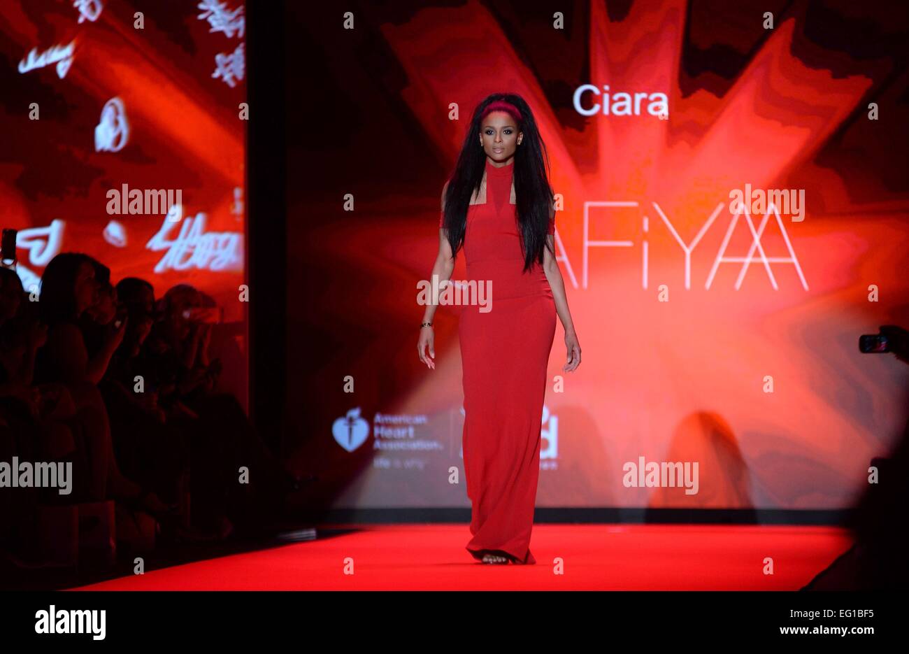Ciara on the runway for Go Red For Women Red Dress Collection 2015, The ...