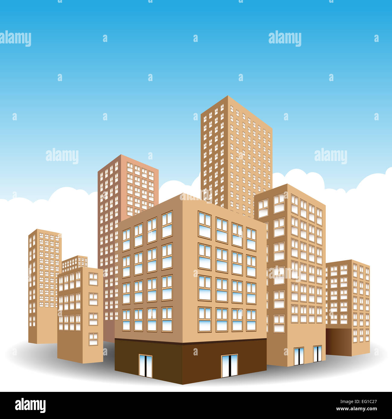 An image of a downtown city of buildings Stock Photo - Alamy