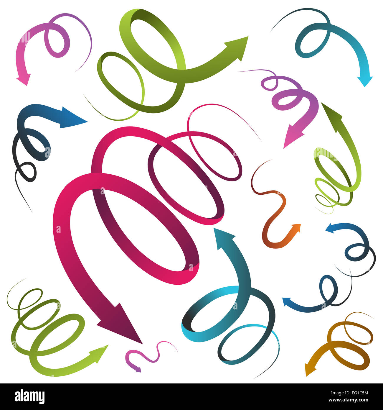 Curved arrow icons white Cut Out Stock Images & Pictures - Alamy