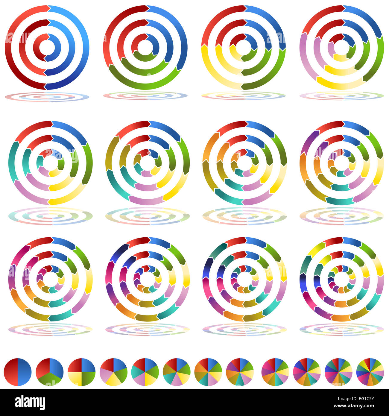 Segmented circle pie chart pie hi-res stock photography and images - Alamy