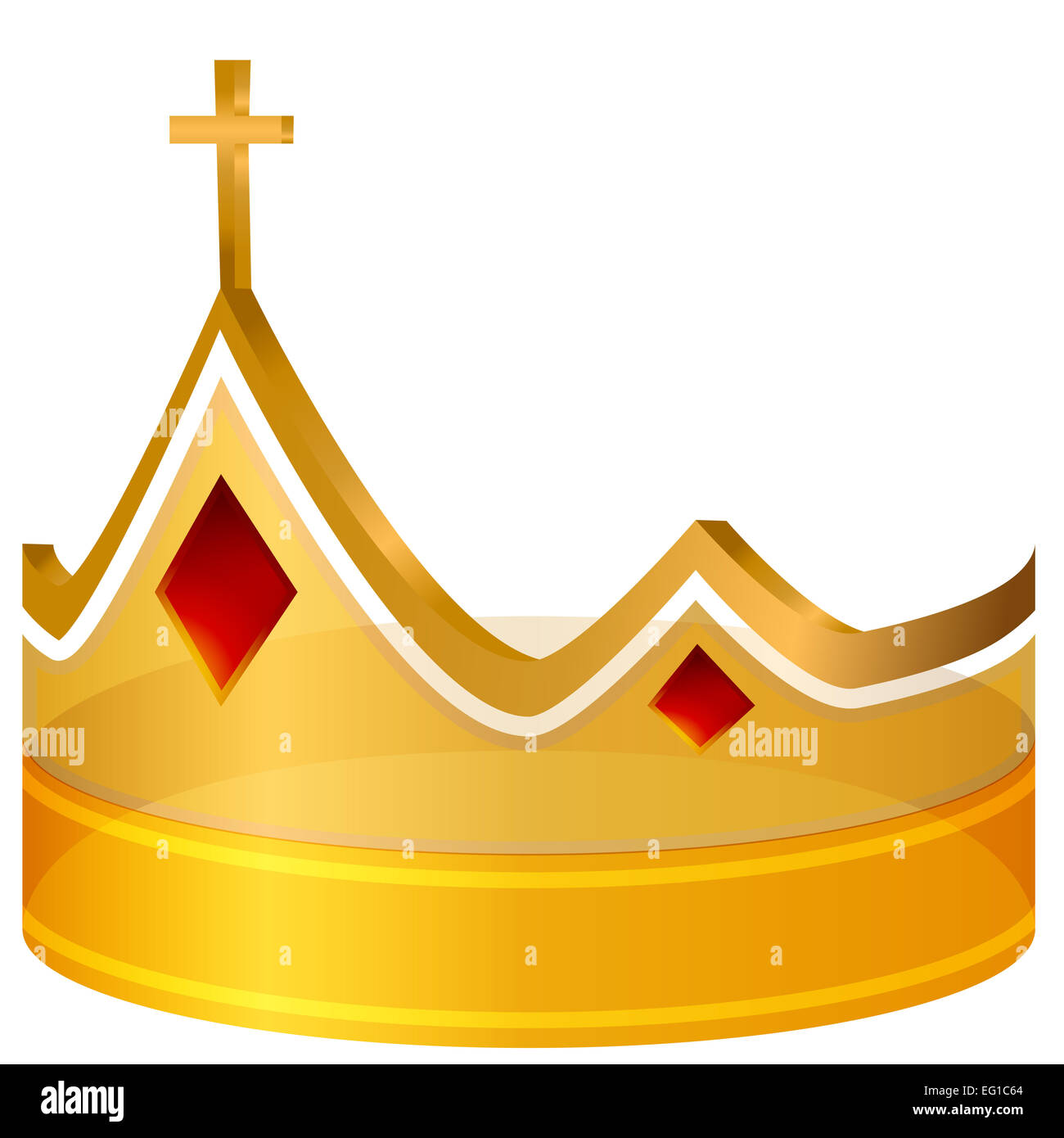 An image of a royal cross gold crown Stock Photo - Alamy