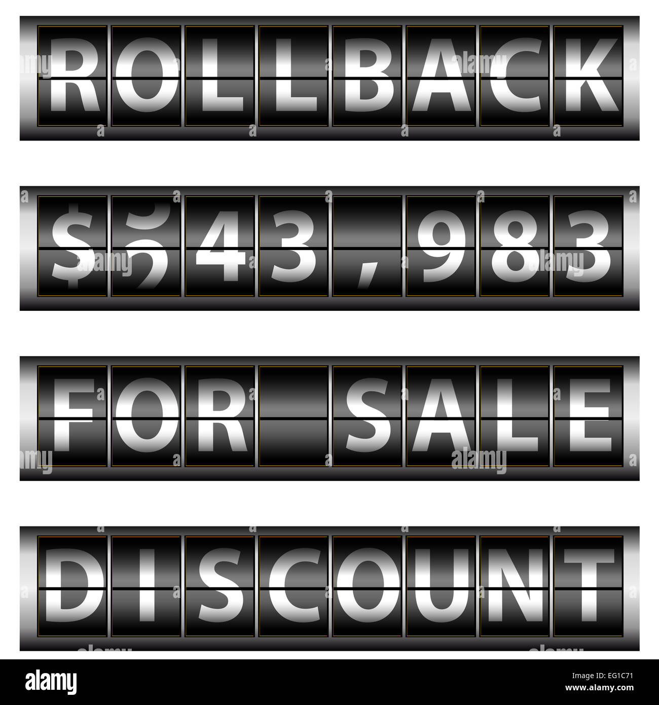 An image of a set of rollback price gauges Stock Photo - Alamy